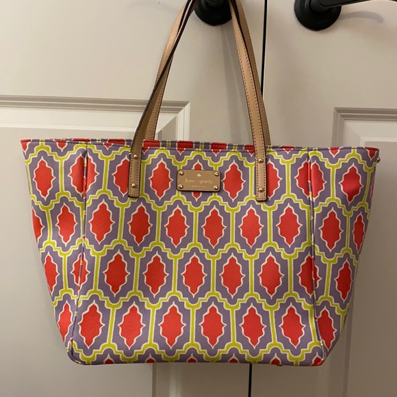 kate spade | Bags | Kate Spade Coated Canvas Mosaic Print Tote | Poshmark